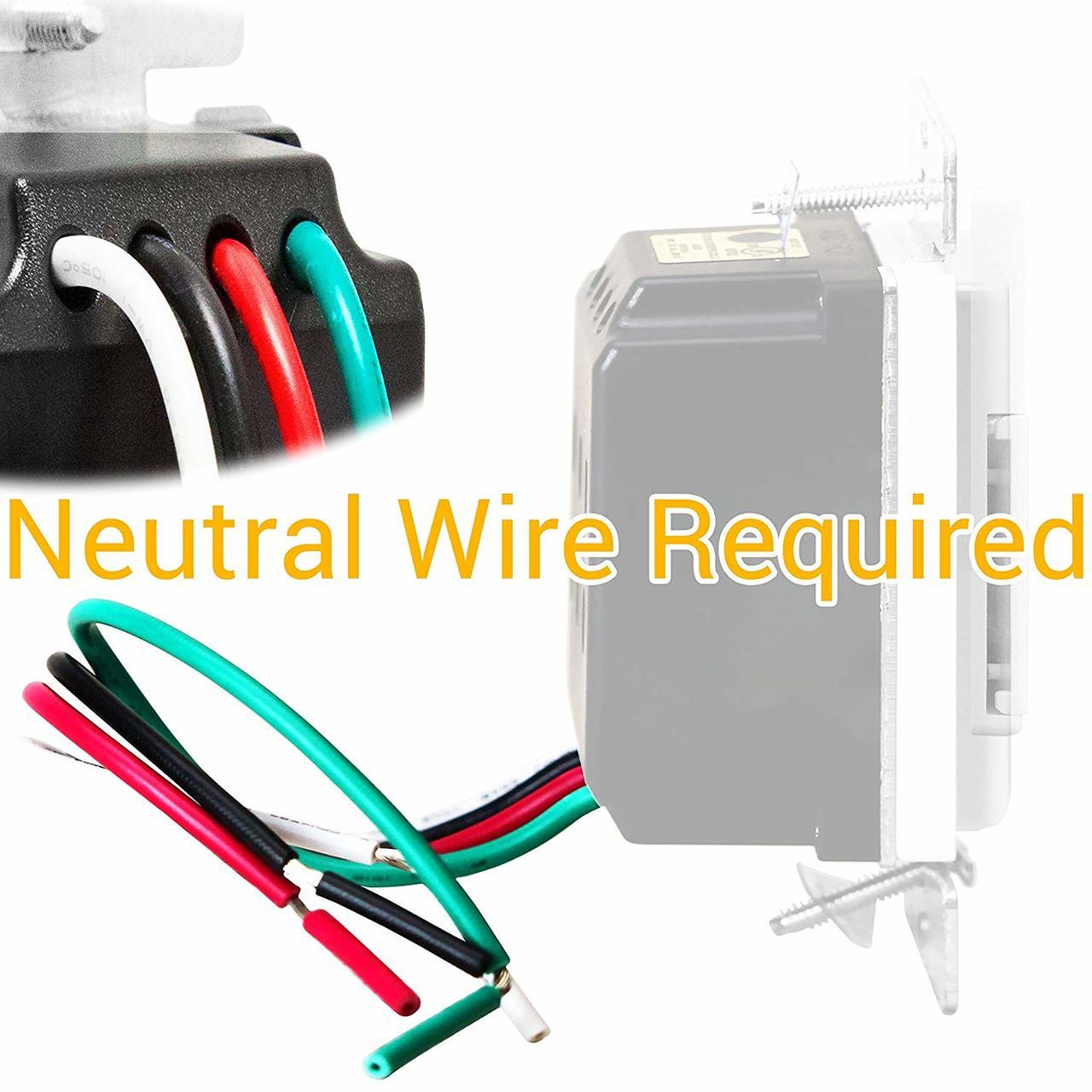 7 Days Digital in-Wall Programmable Timer Switch, Single Pole, White