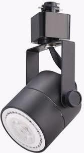 7W LED Dimmable Round Track Head, Black, 3000K